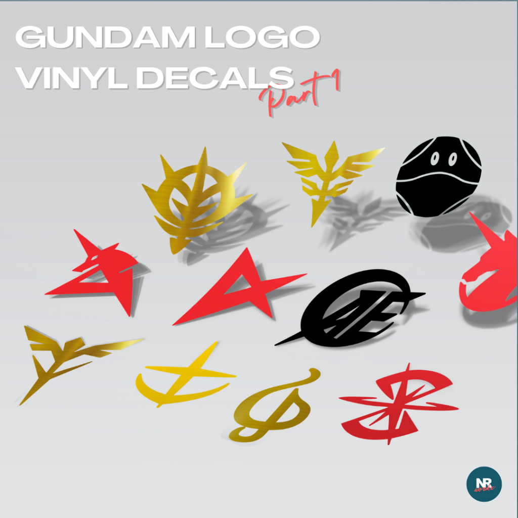 Gundam Gunpla Logos Part 1 Vinyl Decal/Sticker for Computer, Wall, Car ...