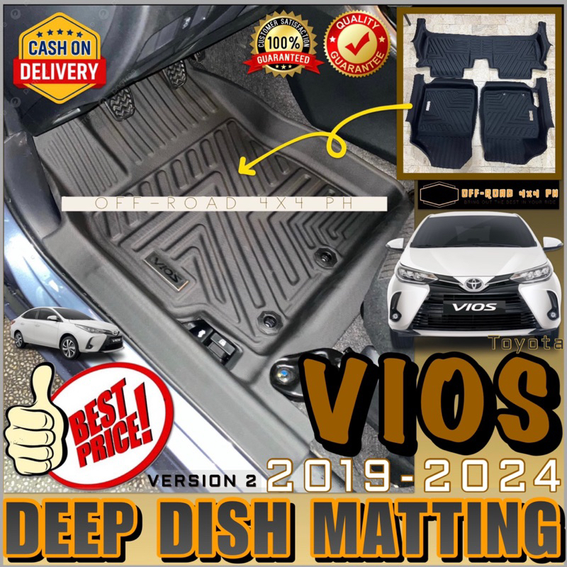 TOYOTA VIOS 2019-2024 VERSION 2 DEEP DISH MATTING GEN4 (vios ...
