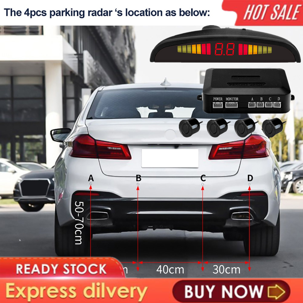 Car Parking Sensor With 4 Eye Reverse Backup Sensors Parking Radar ...