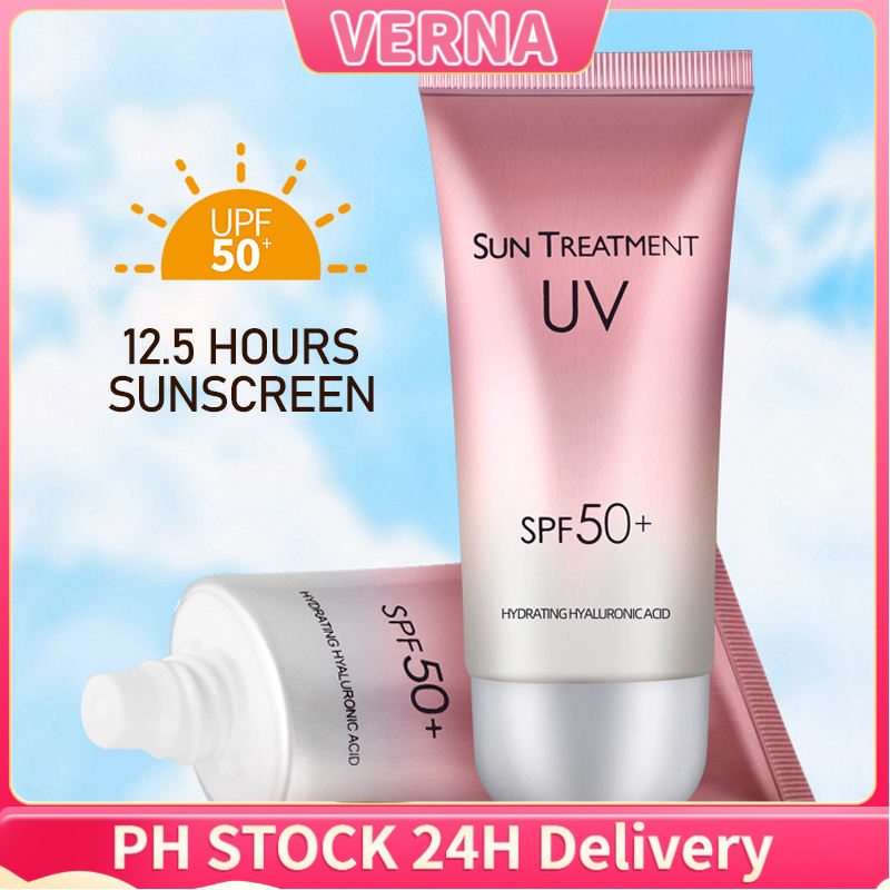Sun Treatment UV SPF50+ PA+++ Beauty Sunscreen Brightens Moisturizes Sunblock White Skin Cream ...
