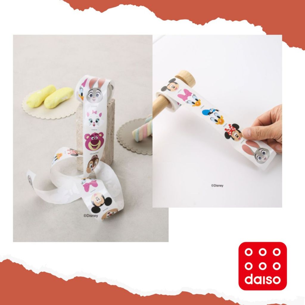 [DAISO KOREA] 120 Piece Disney Characters Roll Stickers | Shopee Singapore