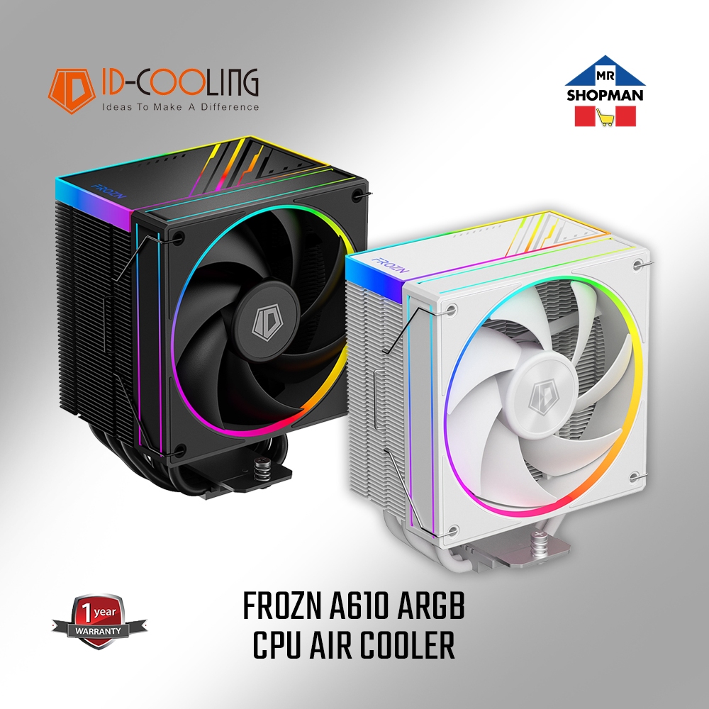 ID Cooling FROZN A610 ARGB Black / White Air Cooler CPU Fan Cooler ...