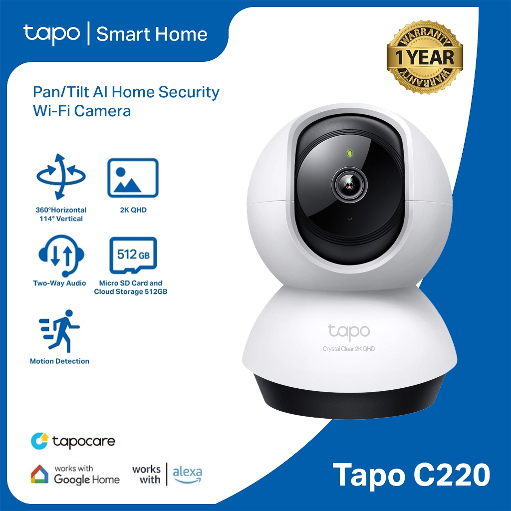 TP-Link Tapo C220 Pan/Tilt AI Home Security Wi-Fi Camera | Shopee Singapore