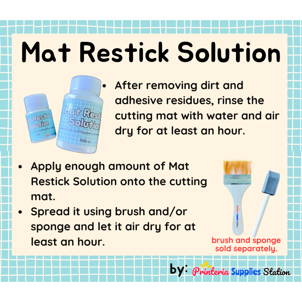 Mat Restick Solution for Cutting Mats (for ANY cutting mats with ...
