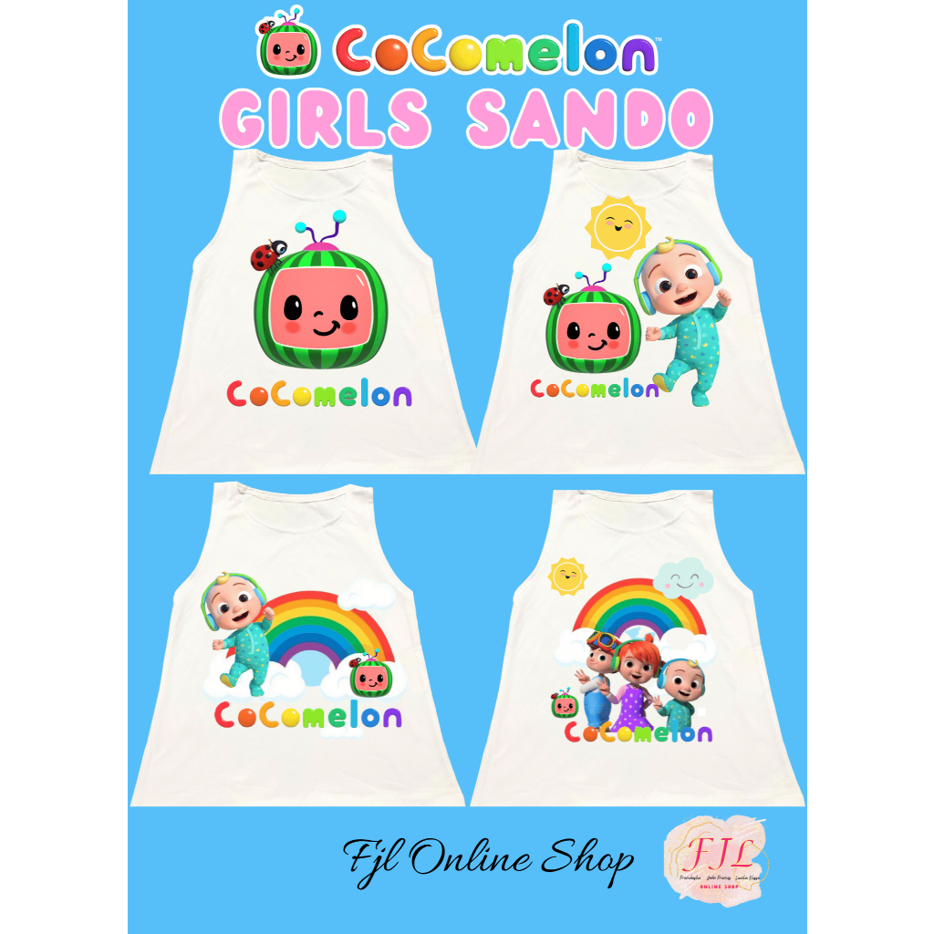 Cocomelon KIds Girls Sando Cotton Spandex (Sublimation Print) | Shopee ...