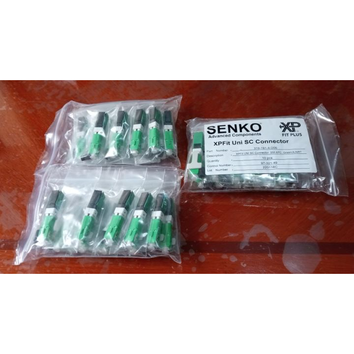 Senko Fiber Connector Green FTTH XPFit Uni SC APC Fiber Connector 10pcs ...