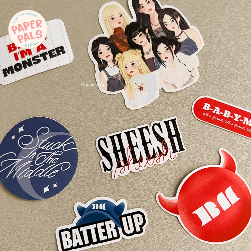 BabyMonster Fan Art Stickers, Baby Monster, Batter Up, Sheesh, Kpop Fan ...