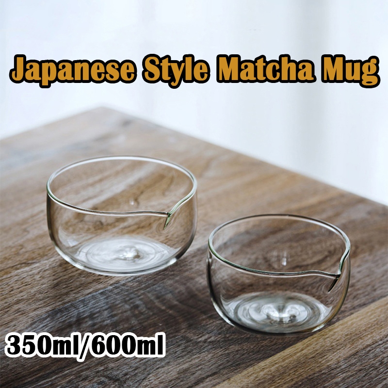 Glass Matcha Bowl With Pouring Spout, Ceremonial Mixing Chawan, Clear ...