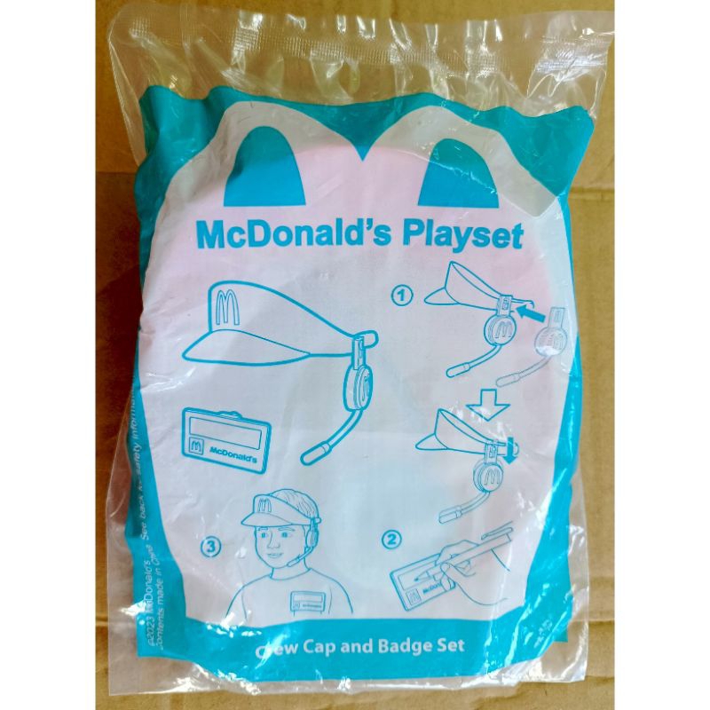 McDonalds McDo Happy Meal Playset Crew Cap and Badge Set | Shopee Singapore