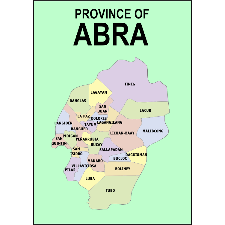 Abra Province Map Waterproof A4 Laminated Chart | Shopee Singapore