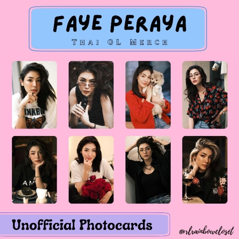 Thai GL Faye Peraya Malisorn Photocards FayeYoko Blank the Series ...