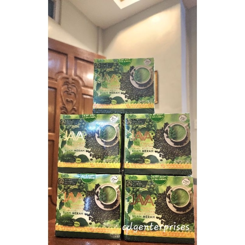 JAVA GREEN COFFEE PREMIUM POWDERED DRINK MIX with Buah Merah ( 1box/10 sachets) | Shopee Singapore