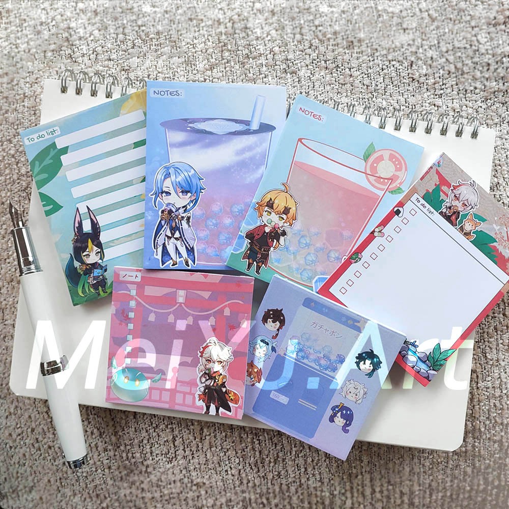 Genshin Impact Character Memo Pads Non Sticky (Clearance) | Shopee ...