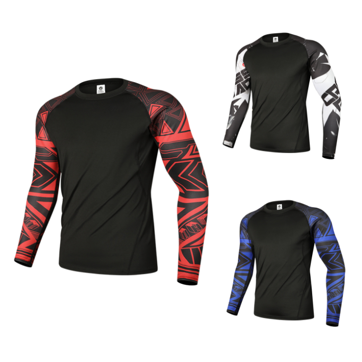 GL13 Men's Dri-Fit Sports Compression Tights Long sleeve Rush Guard ...