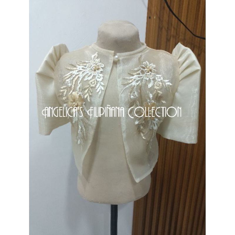 Filipiniana bolero for kids with lace | Shopee Singapore