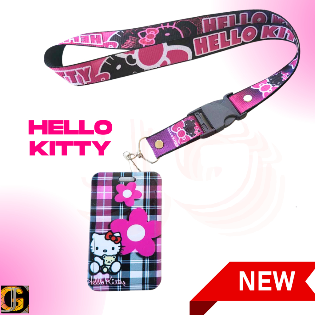 jg Cartoon Style Lanyard Id Lace Holder Hello - Kitty Collection Name ...