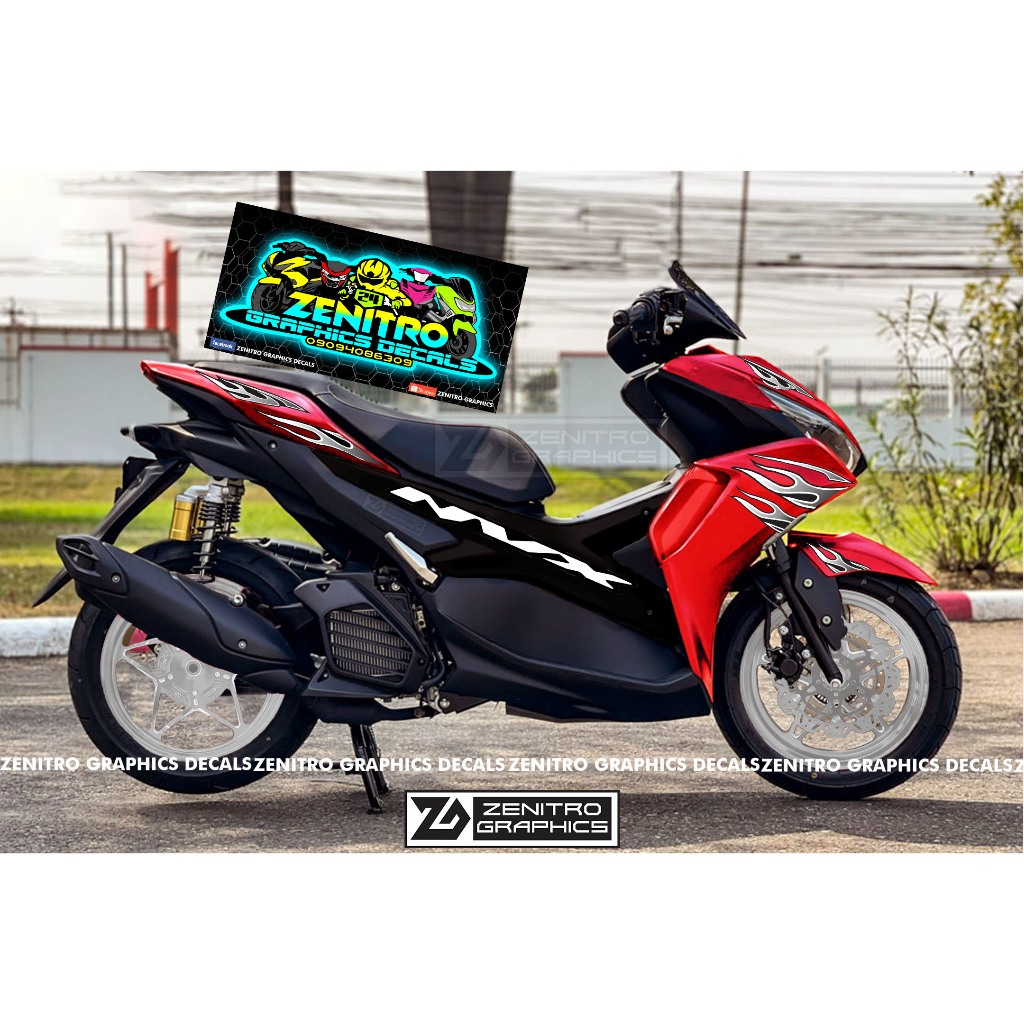FIRE STAMP DECALS FOR AEROX V2 WITH GRADIENT EFFECT (ZENITRO GRAPHICS ...