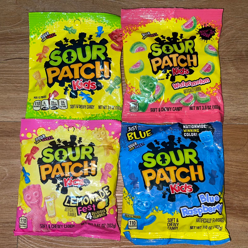 Sour Patch Kids 102g & 227g per piece . Blue Raspberry . Peach ...