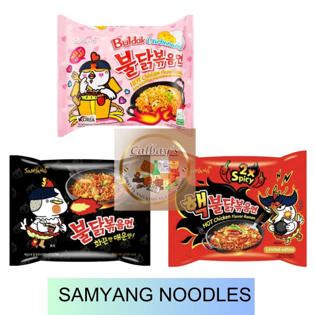 SAMYANG NOODLES ( CARBONARA, SPICY , X2 SPICY ) | Shopee Singapore