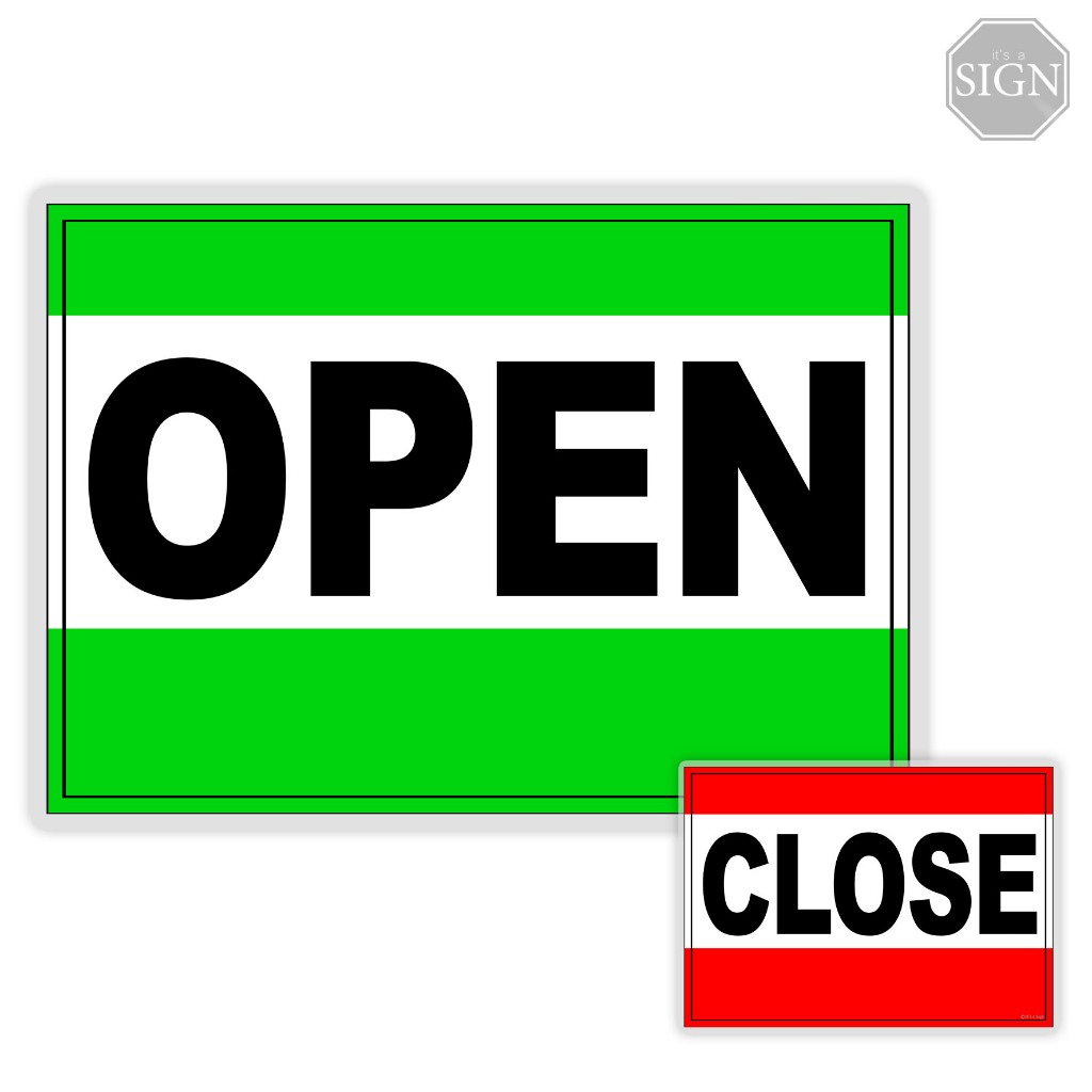 Open Close Sign - Laminated Signage Labels - A4 Size | Shopee Singapore