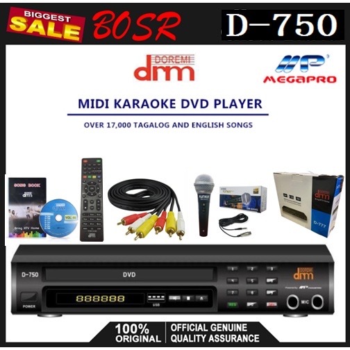 Megapro Doremi D-750 Karaoke Videoke Player With Wired Mic | Shopee ...