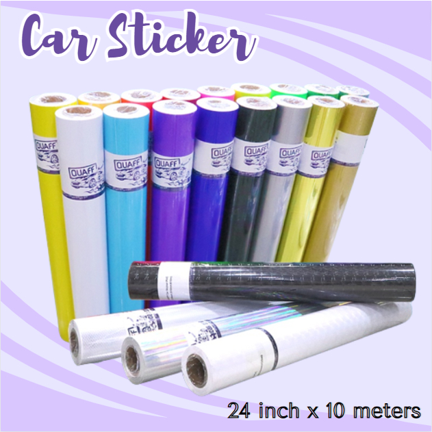 QUAFF Car Decal Sticker Glossy (24 inches x 10 meters) (1 ROLL ...