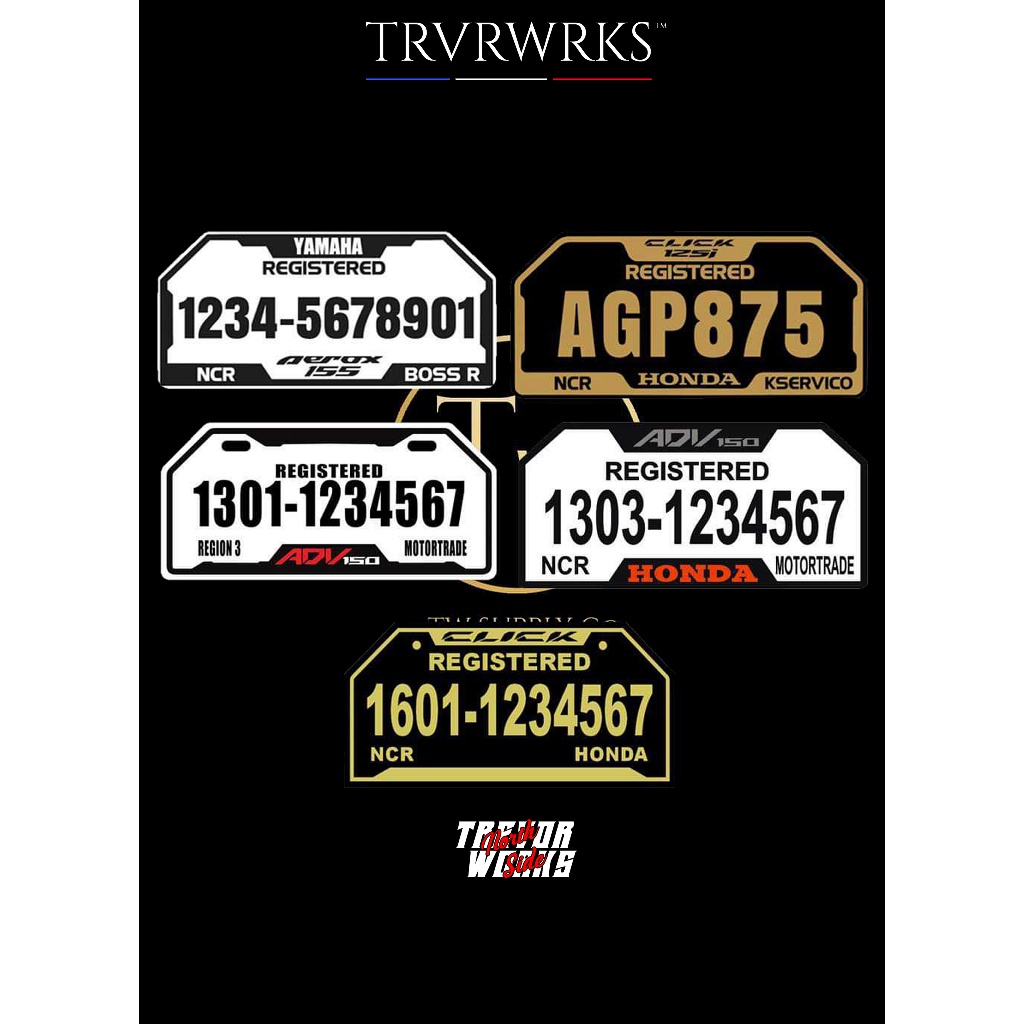 Temporary Plate/ Virtual Plate for Motorcycle (Acrylic Fiber Glass ...