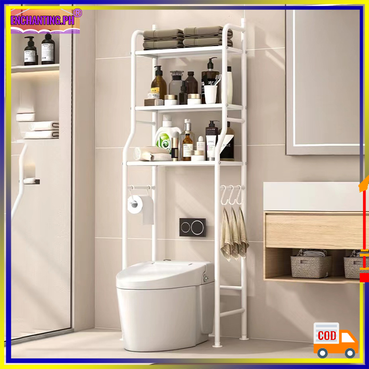 CODMulti-functional Toilet rack 3-Tier Bathroom Space Saver Paper towel ...