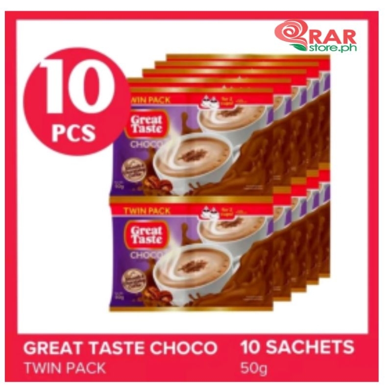 Great Taste Choco Twinpack 10 Sachets (50 grams) | Shopee Singapore