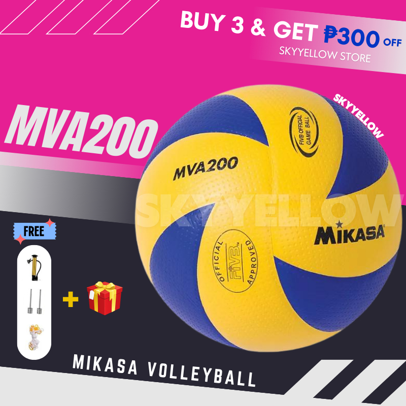 MIKASA MVA200 Volleyball FIVB Ball Size 5 Team Sport with Free Pump Pin and Net | Shopee Singapore