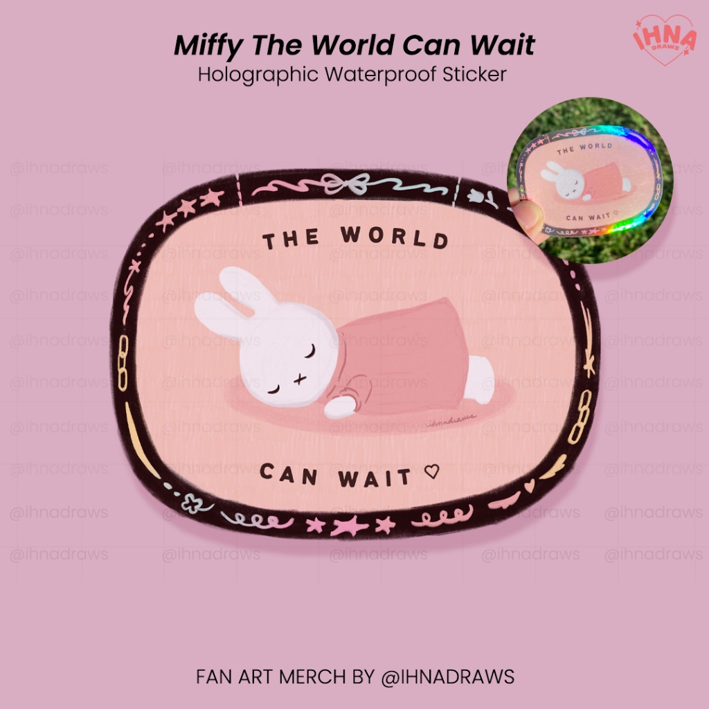 Miffy The World Can Wait Sticker (Tags: cute miffy and friends ...