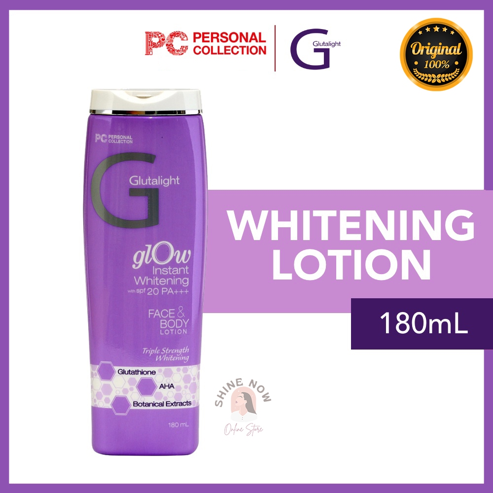 Pc Glutalight Glow Instant Whitening Face & Body Lotion 180ml with spf ...