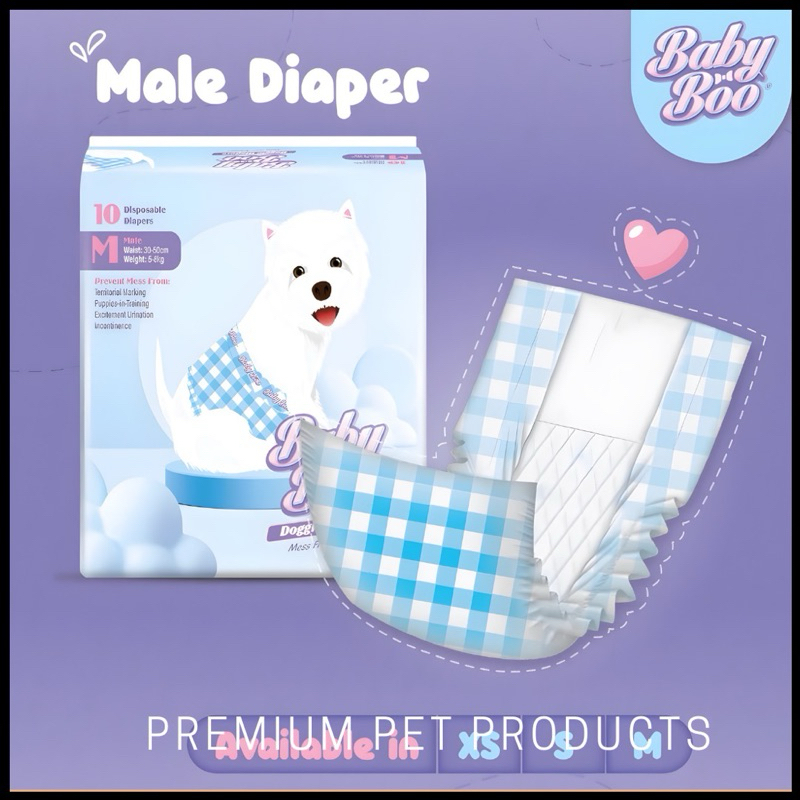 BABY BOO DIAPER FOR DOG (MALE) | Shopee Singapore
