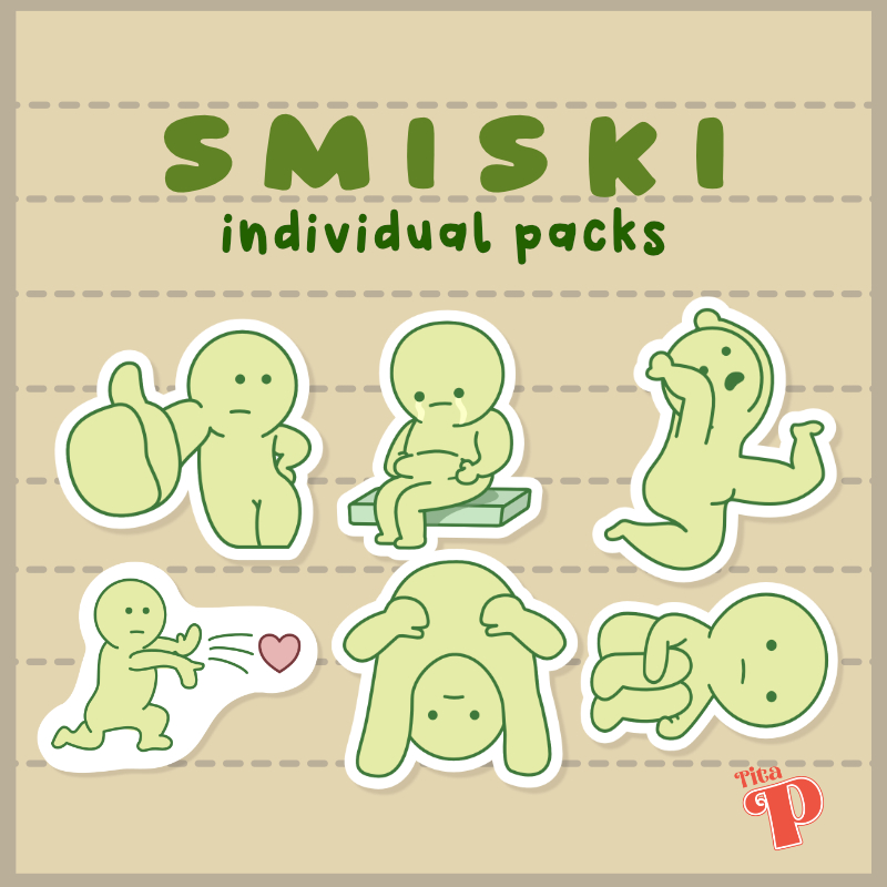 Smiski Stickers Individual Pack Waterproof Vinyl | Shopee Singapore
