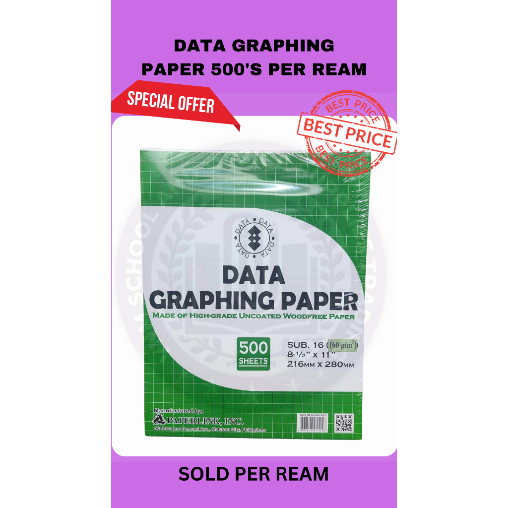 DATA GRAPHING PAPER 500 SHEETS PER REAM, SOLD PER REAM | Shopee Singapore