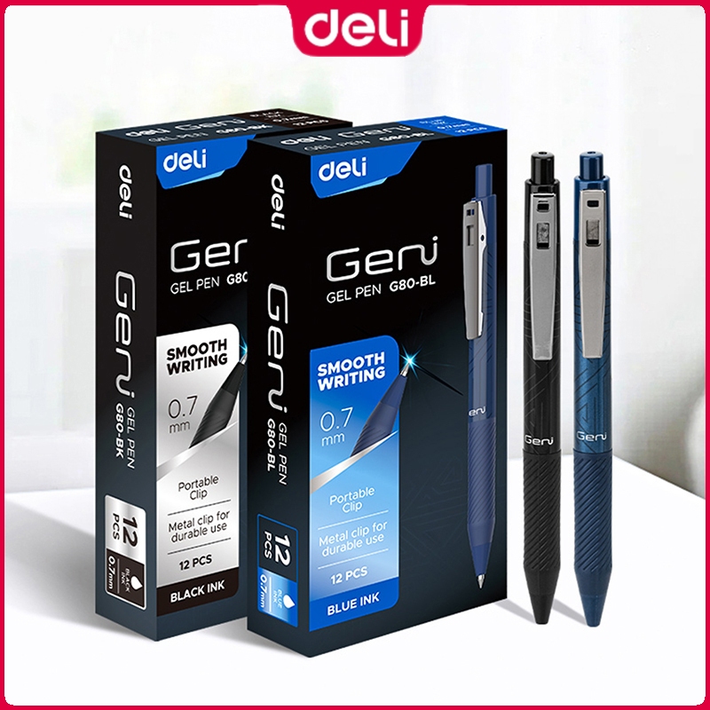 Deli 0.7mm Press Gel Pen Sign Pen Ballpen 1PCS EG80 | Shopee Singapore