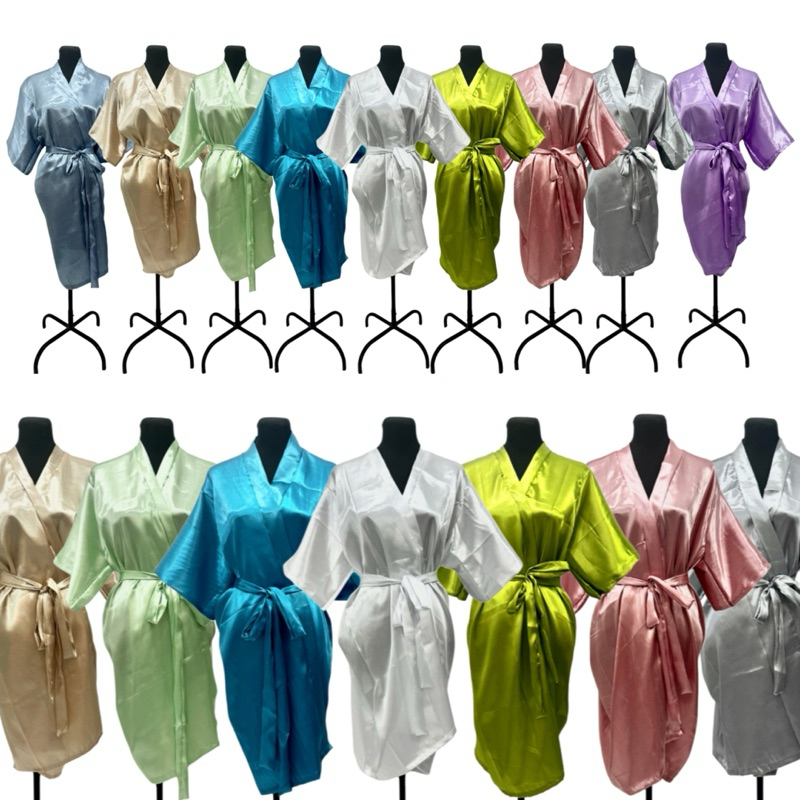 SILK ROBE Regular and Plus Size Satin Bath Robes Sleepwear and ...