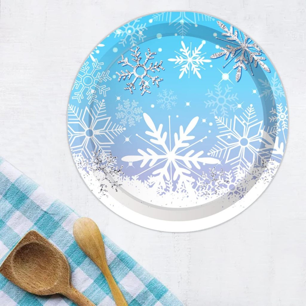 10 Pcs 9 inch fantasy frozen theme snowflake Children's birthday cake ...