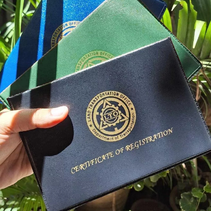 Certificate of Registration and LTO Documents Card Holder - Gold Print ...