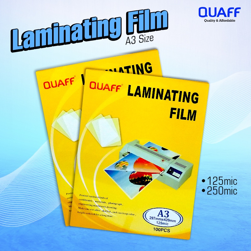 Quaff A3 Size Laminating Film 125 Micron 250 | CTS | Shopee Singapore