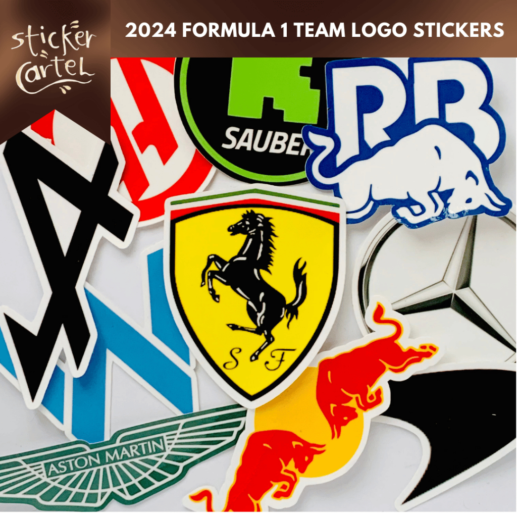 F1 / FORMULA 1 Team Logo 2024 Outdoor Vinyl Stickers Waterproof High ...