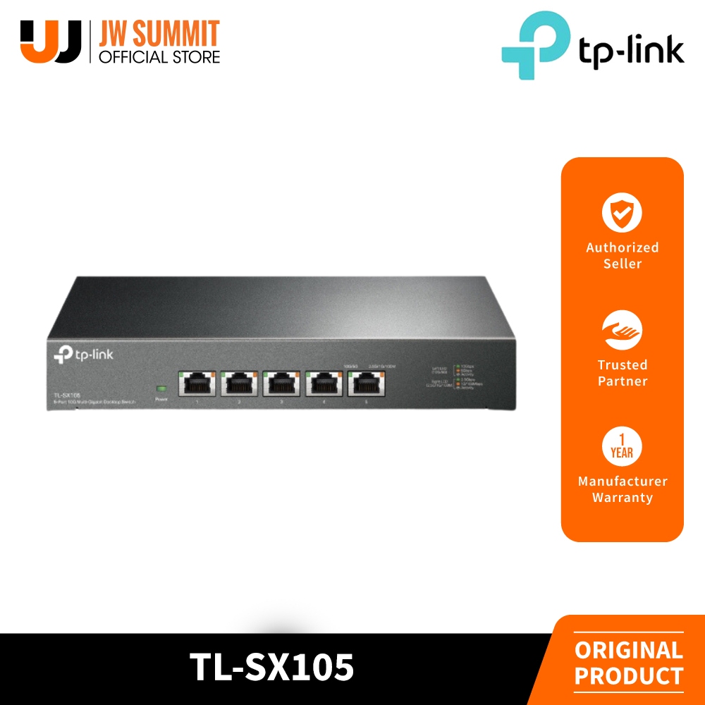TP- Link TL-SX105 5-Port 10G Desktop Switch | Shopee Singapore