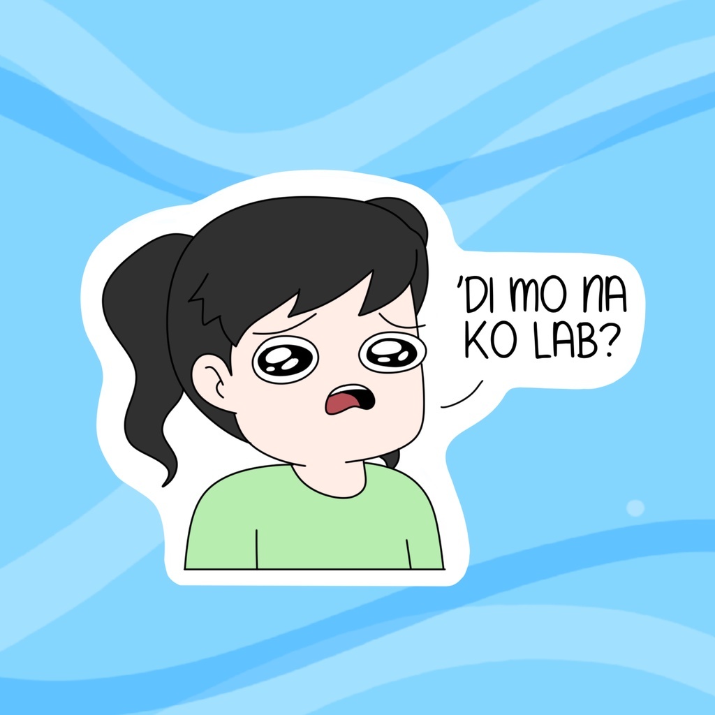 SSKAIT Girl Waterproof funny landi mood die cut sticker - Di mo na ko ...