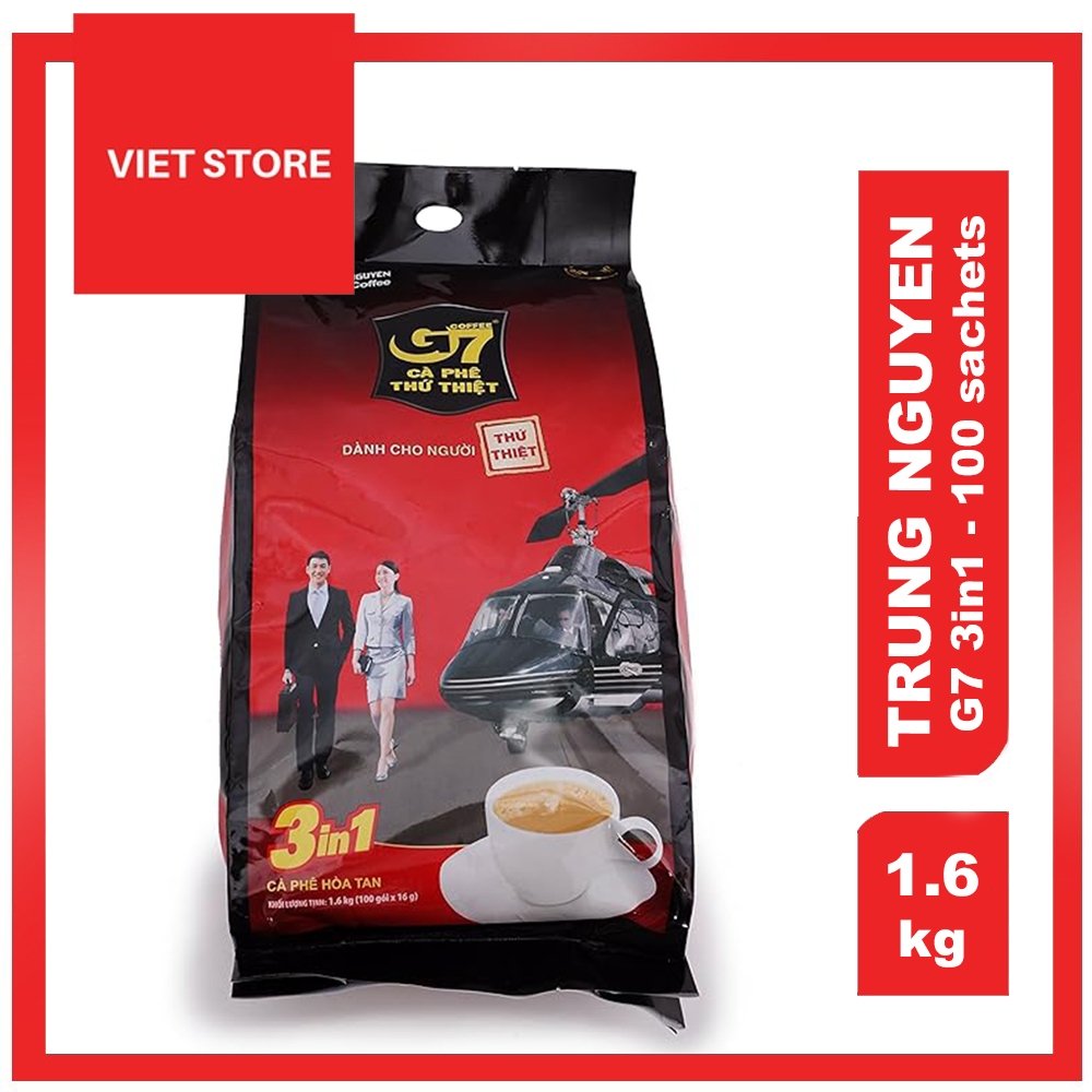 Viet Store Trung Nguyen G7 Instant Coffee 3in1 Ca Phe Thu Thiet Coffee 1.6kg 100 sachets ...