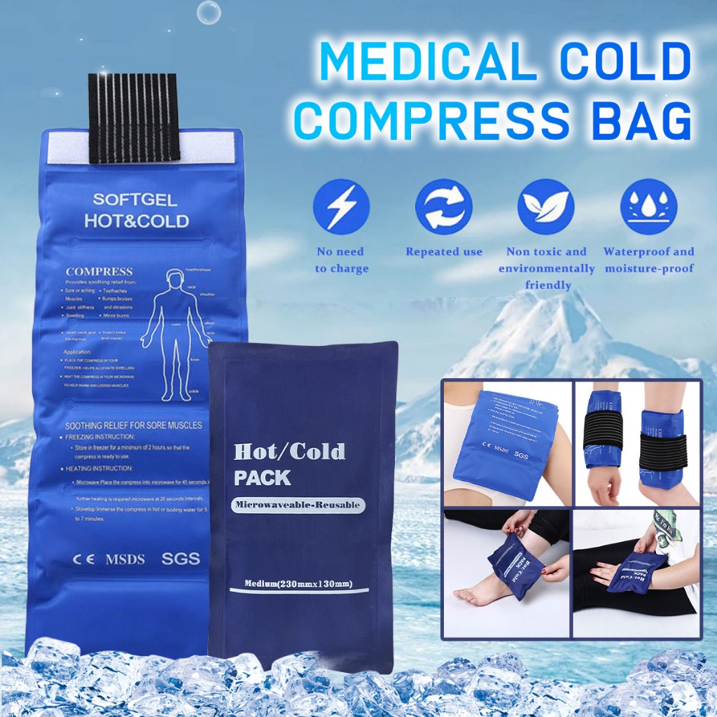 Gel Pack Cold Hot Compress Reusable Wearable Ice Pack for Muscle Strain ...