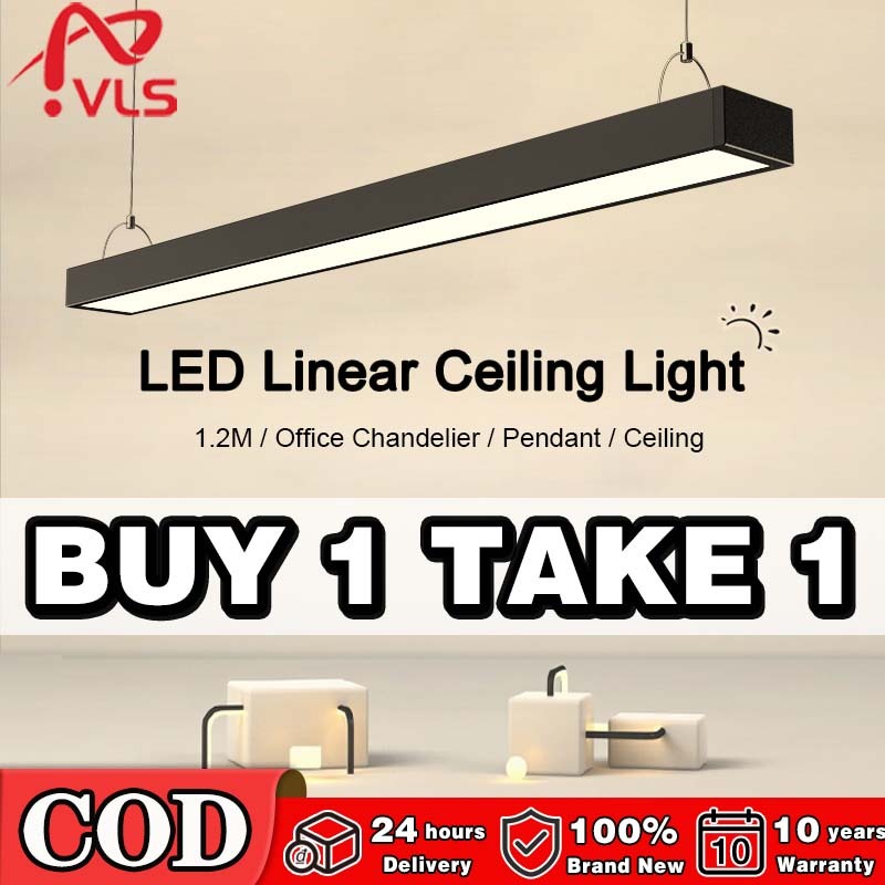 LED Linear Light Office Hanging Pendant Light Power Saving Ceiling ...