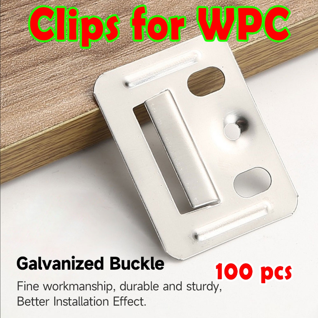 100Pcs Metal Clips for WPC Wall and Ceiling, Fluted Panel Cladding ...