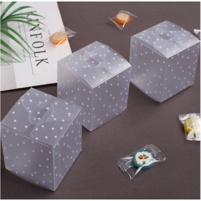 10pcs Square Acetate Gift Box Polka dots design soap wedding box ...