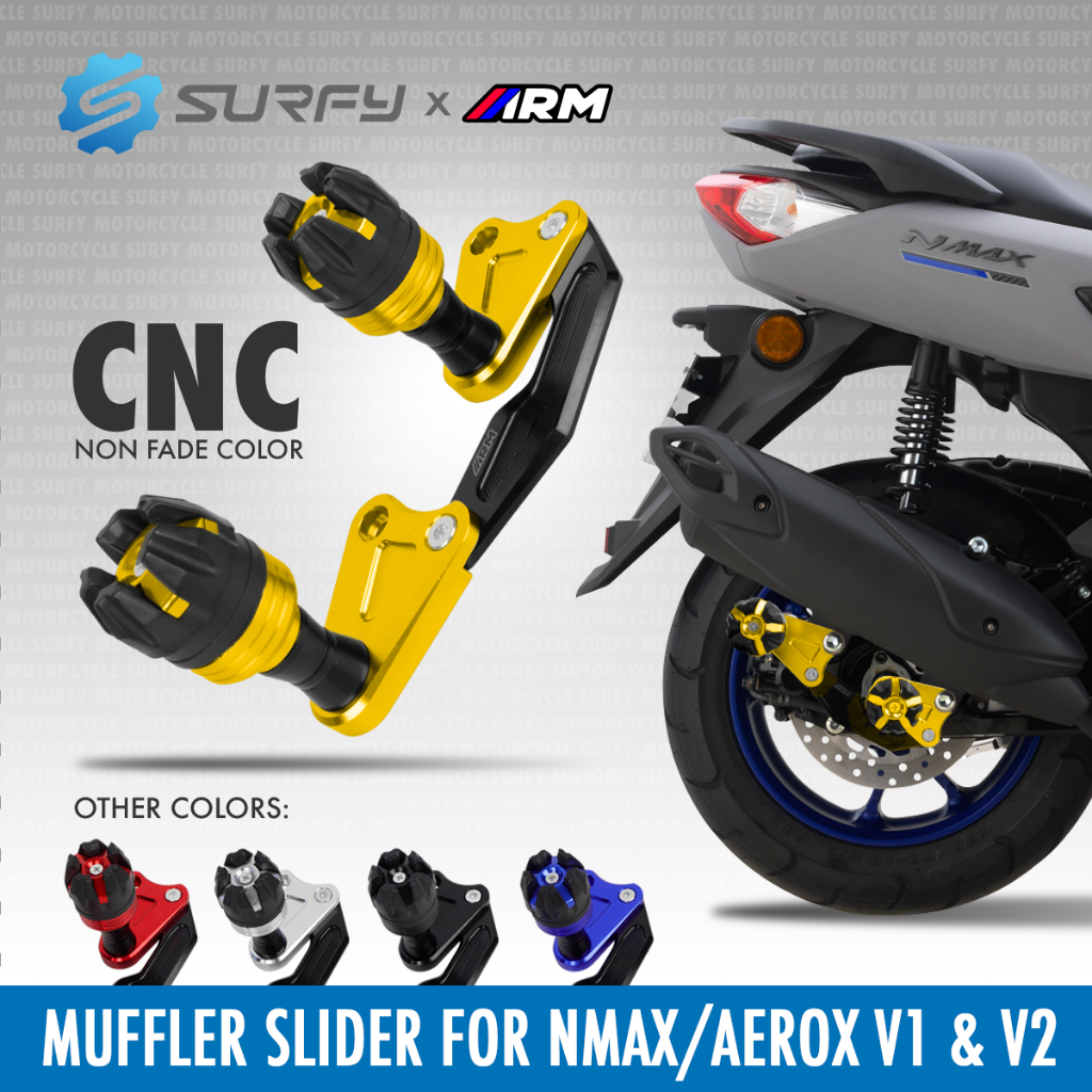 ARM Muffler Slider with Axel Cap For Nmax Aerox V1 V2 Heavy Duty ...