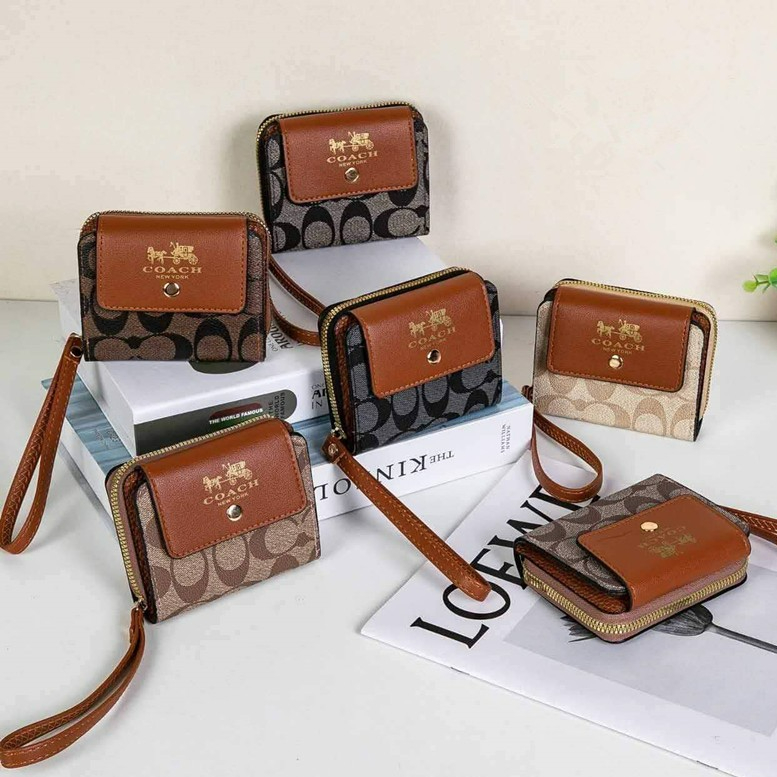 Hello Anna! New bifold short wallet leather zipper ladies women’s lady ...